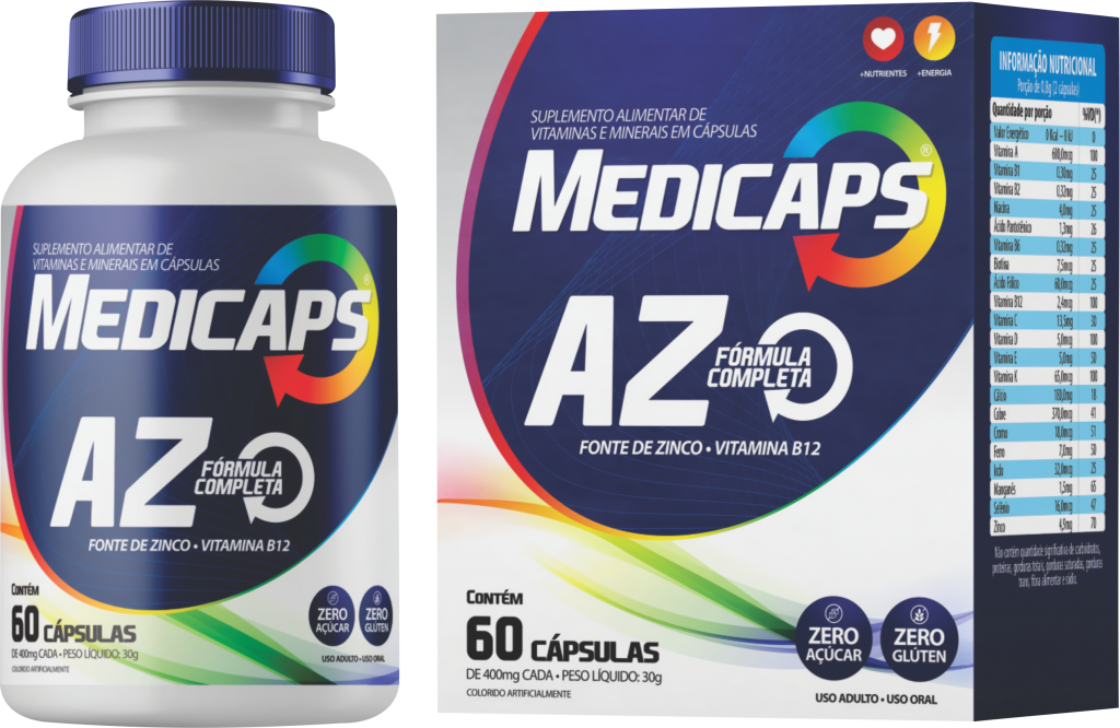 Medicaps AZ c/ 60 cápsulas - Cirúrgica Marcelina